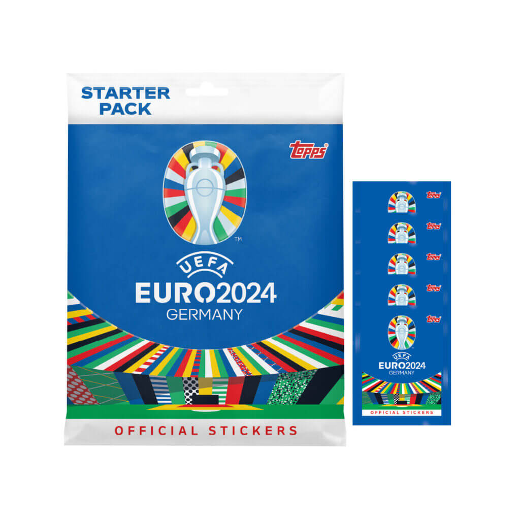 2024 Topps UEFA Euro Stickers Mega Starter Pack (Album + 48 Stickers)