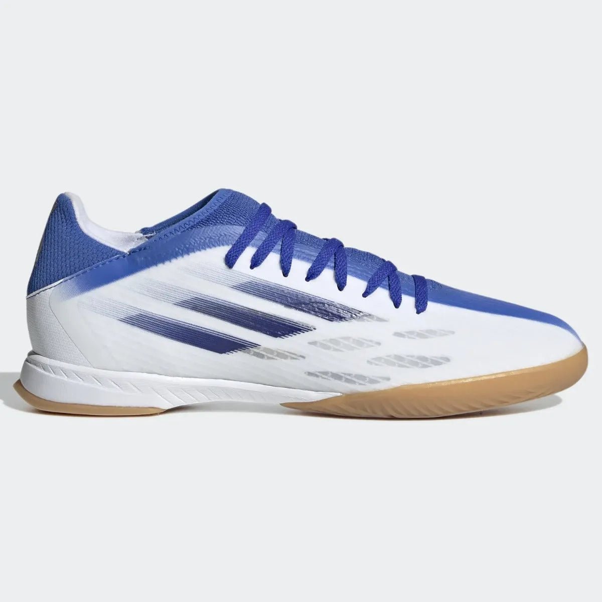 adidas X Speedflow .3 Indoor Soccer Shoes - White-Hi Res Blue – ProSoccer