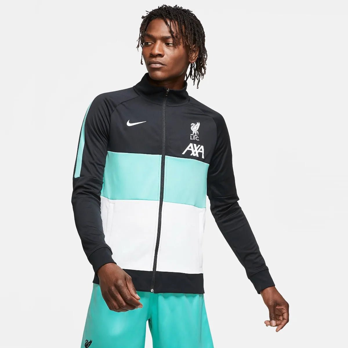 Nike 2020-21 Liverpool I96 Anthem Track Jacket - Black-Turquoise-White ...